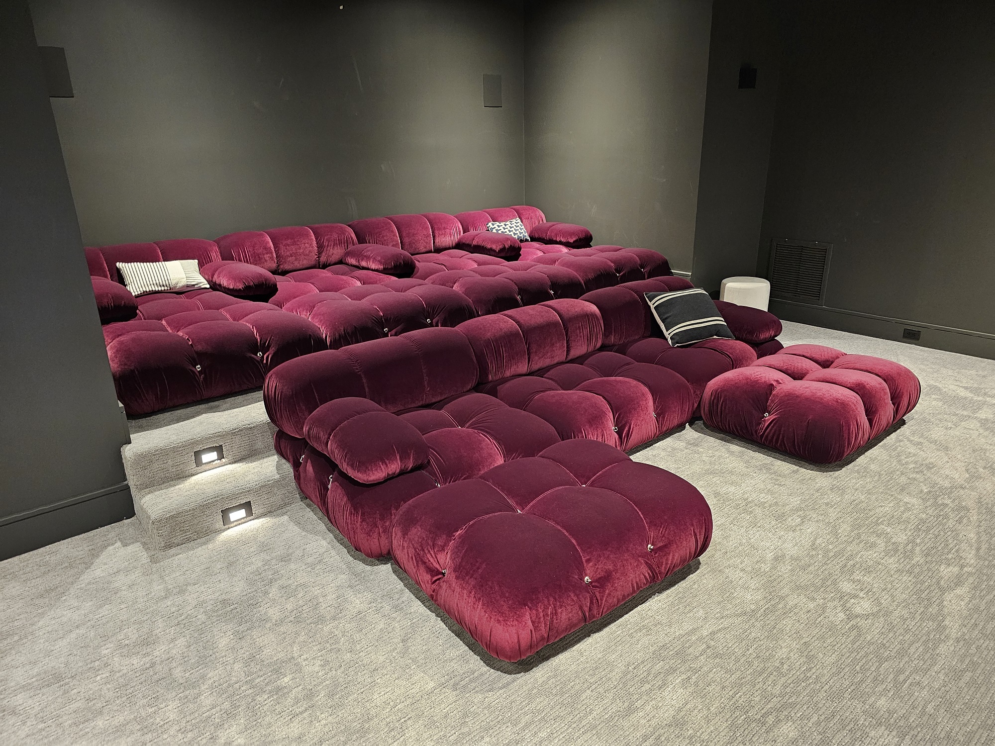 Contemporary Modular Seating for Residential Media Room - Dr. Sofa