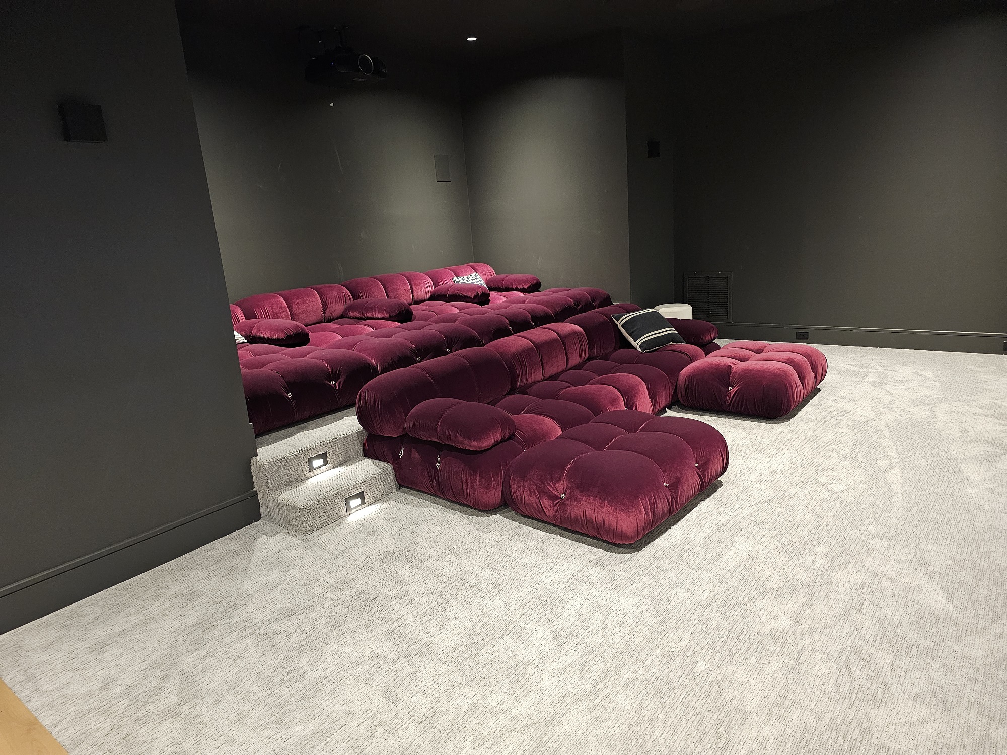 Contemporary Modular Seating for Residential Media Room - Dr. Sofa